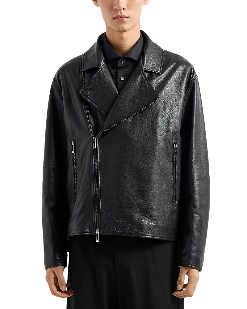 ジャケット・アウター EMPORIO ARMANI 04SS suede biker jacket VTG 80s..EMPORIO ARMANI..LEATHER..CROPPED..BLACK..MOTORCYCLE